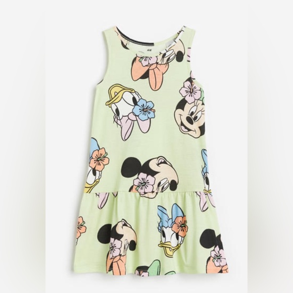 H&M | Dresses | Hm X Disney 56 Minnie Daisy Floral Tank Dress Hawaiian ...